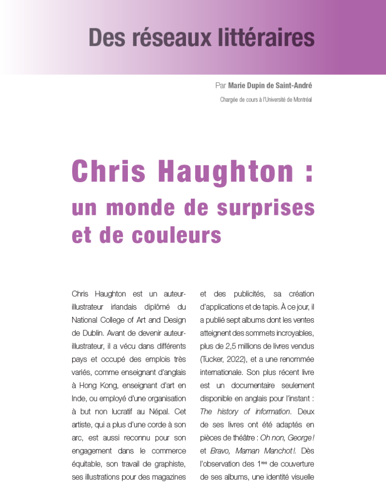 626 – Chris Haughton : un monde de surprises et de couleurs – Le Pollen